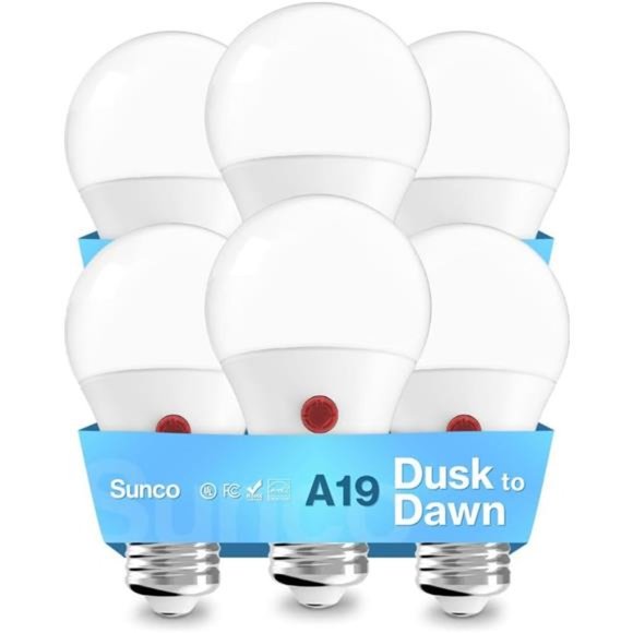 Other | 6 Pack A19 Led Bulb With Dusktodawn Auto Onoff Photocell Sensor ...